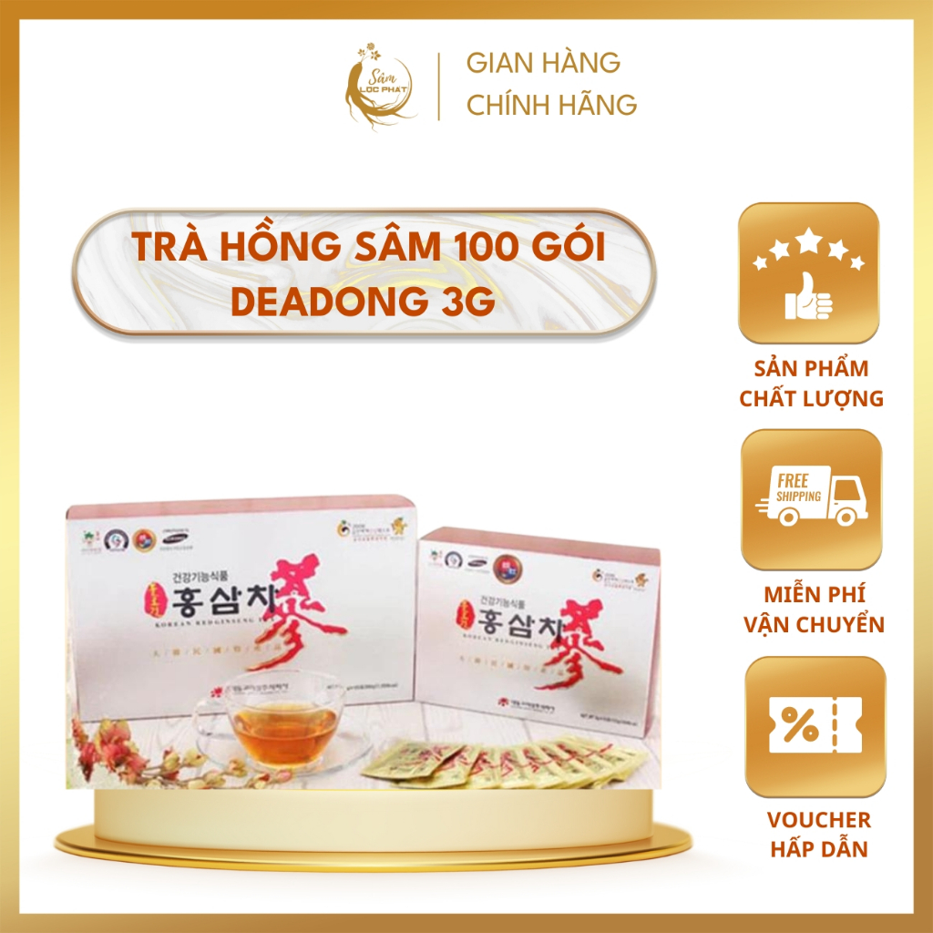 Trà Hồng Sâm 100 Gói Deadong 3g/Gói Hàn Quốc | Shopee Việt Nam