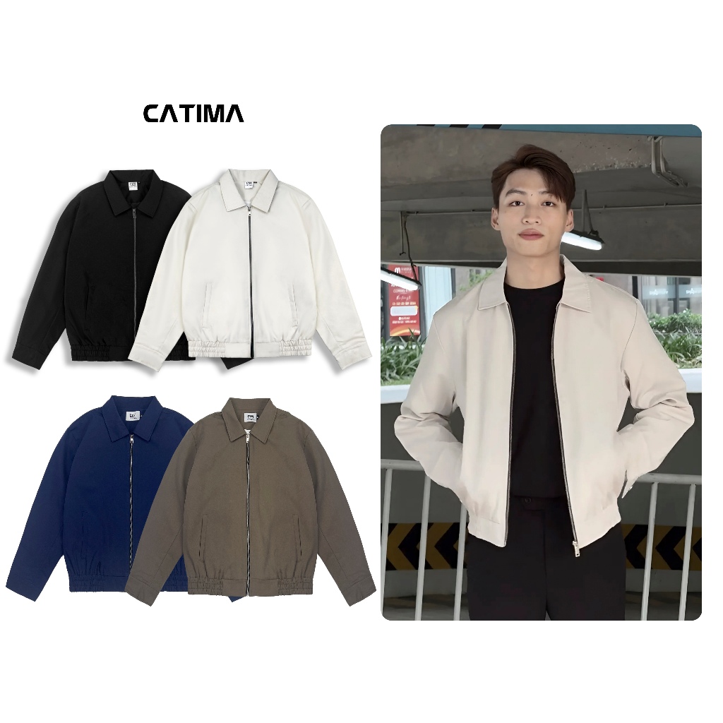 Áo Khoác Kaki Chất Vải MỎNG 2 Lớp Mềm Mịn AK22 CATIMA - Khóa Đồng Cao ...