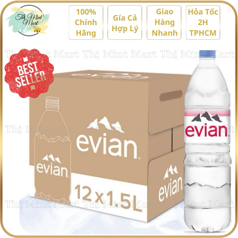 [Date Mới][Thùng 12 chai]_Nước Khoáng Evian Chai 1.5L 🇫🇷_Thị Mint Mart. | Shopee Việt Nam