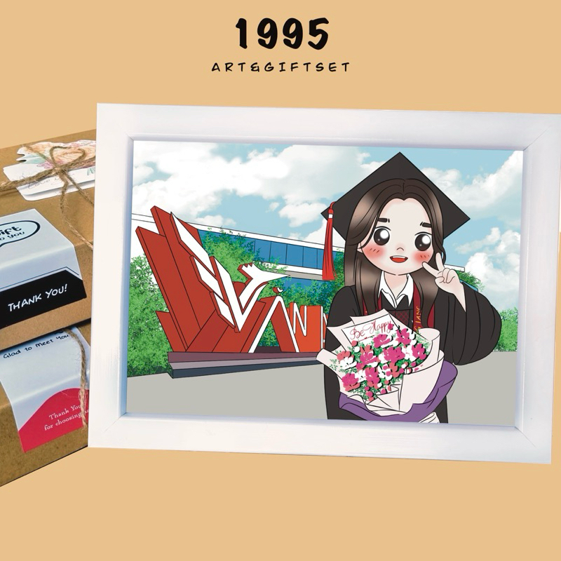 [Tặng giấy Note cute][GIFTSET][Quà Tốt Nghiệp] Quà Tặng Tranh Vẽ Theo ...