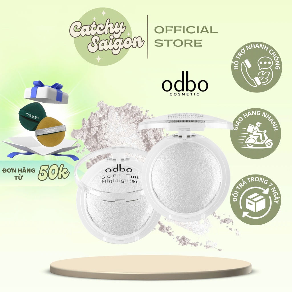 [ODBO] Phấn Bắt Sáng/Highlight Odbo Mặt Trăng Nhũ sáng, Mịn ODBO Soft Tint Highlighter 4g (OD173 ...