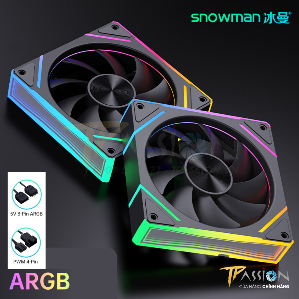 Quạt Fan case 12cm MAGIC SNOWMAN F-125 LED ARGB / Reverse - Tản nhiệt ...
