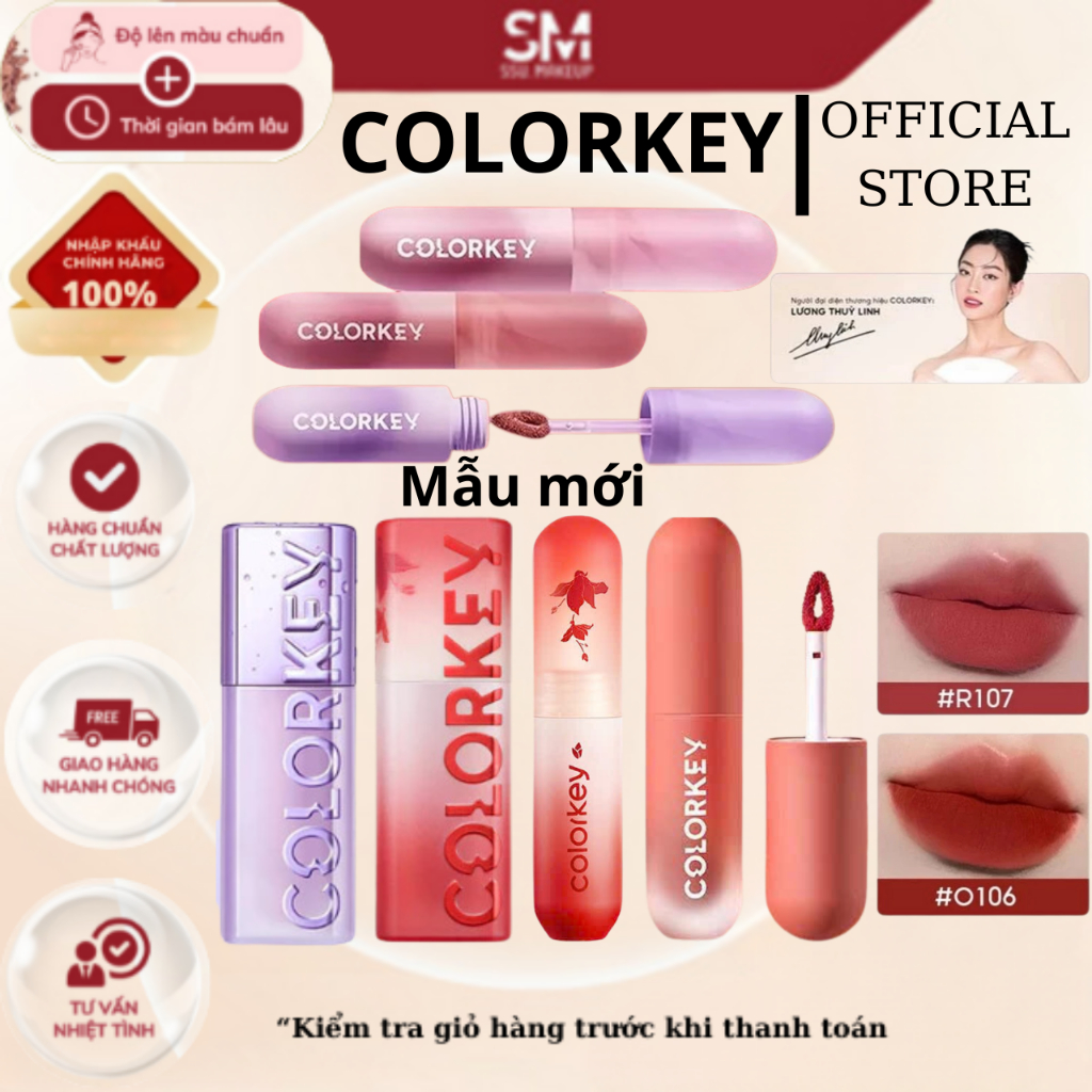 Son Môi Colorkey Nhung Lì Nhiều Màu Đẹp Giữ Màu Tốt | Shopee Việt Nam