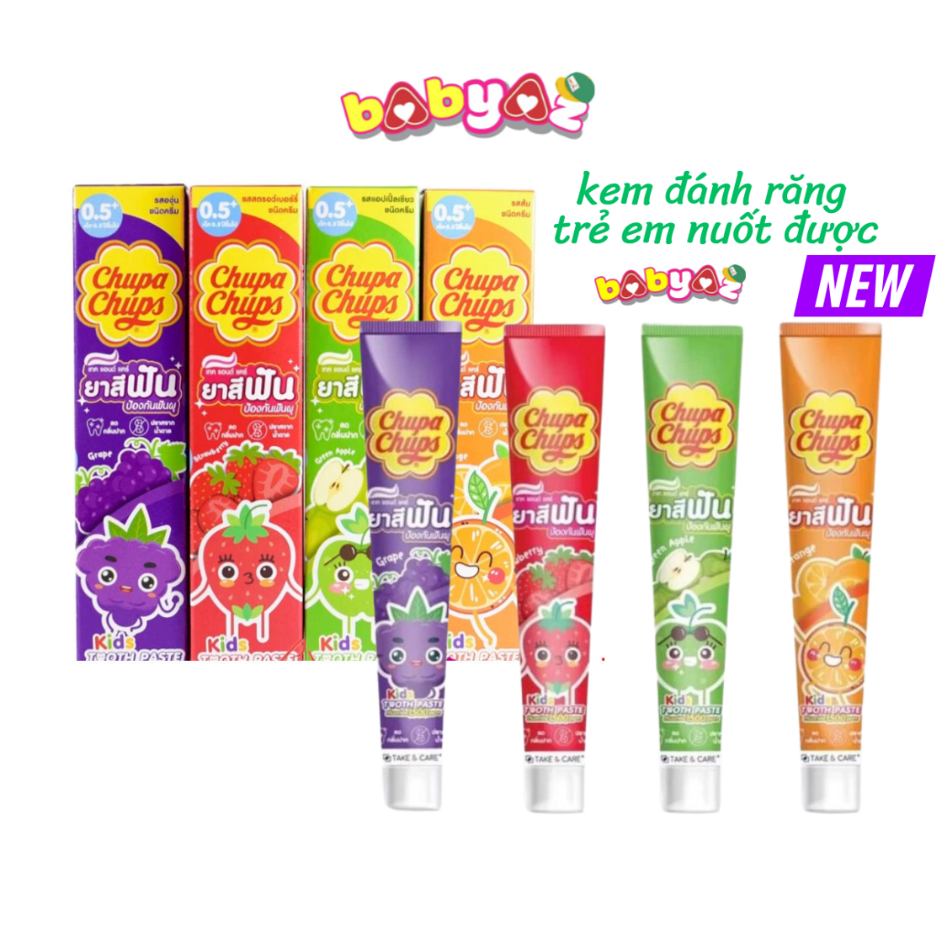 Kem Đánh Răng Trẻ Em Chupa Chups 40gr Thái Lan Kem Đánh Răng Cho Bé ...