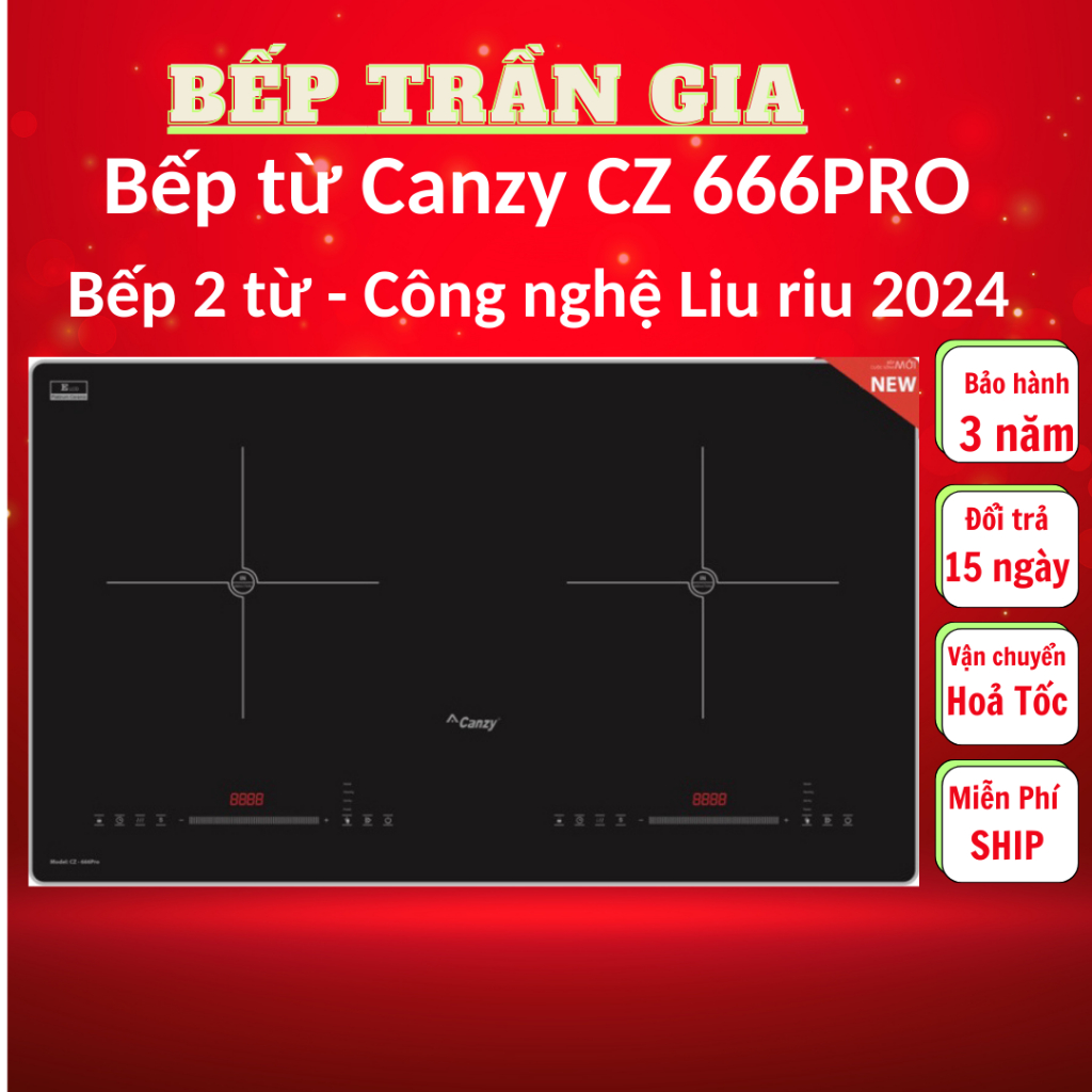 Bếp từ đôi Canzy CZ 666pro | Bếp từ LATINO LT H225N Inverter Liu riu ...