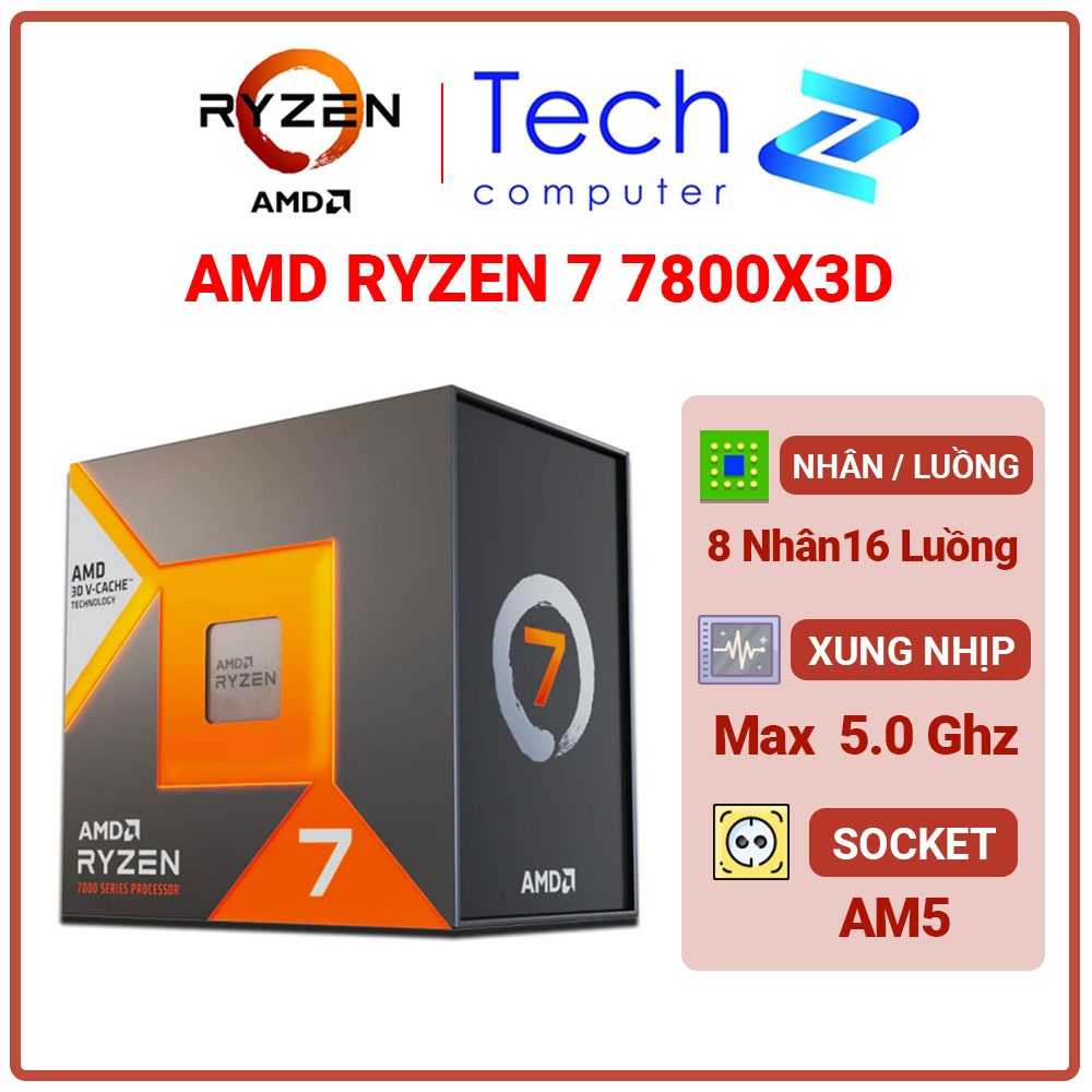 CPU AMD Ryzen 7 7800X3D Chính Hãng New Box | Shopee Việt Nam