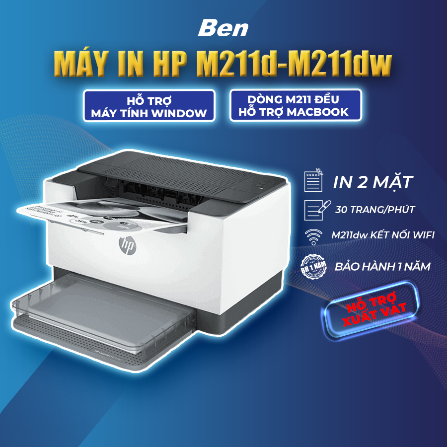 [Nhập ELHPP giảm 20% tối đa 500K] Máy in 2 mặt tự động đen trắng HP ...