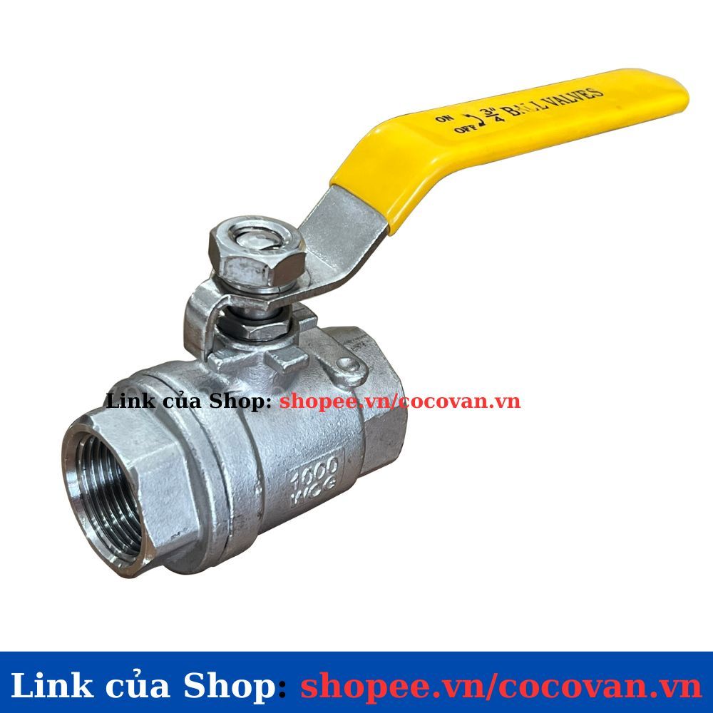 Van bi inox 304 2PC (DN10-DN25) ,ball valves 2PC sus304 | Shopee Việt Nam