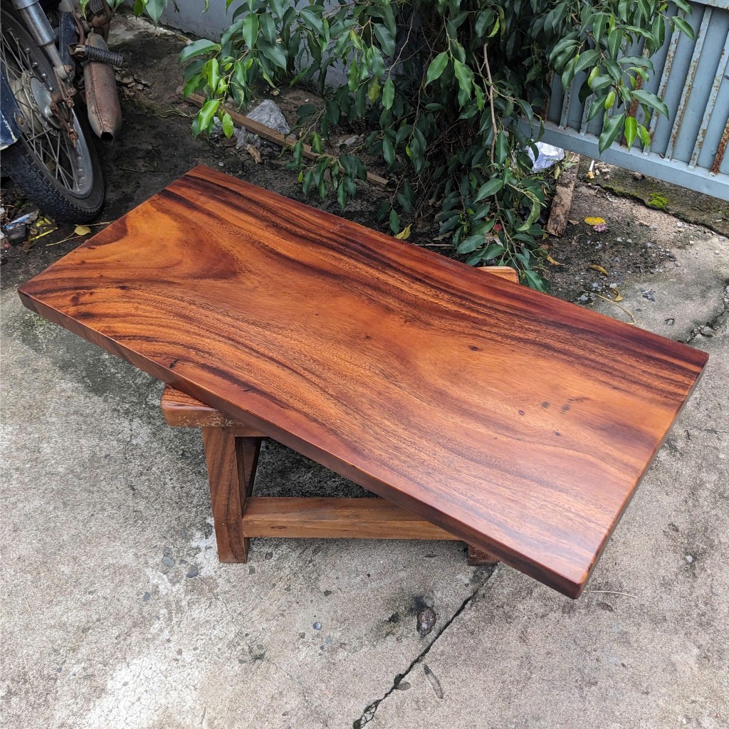 Mặt Bàn Gỗ Me Tây Nguyên Tấm 90x40 và 100x40 dày 3,5cm (Sơn 2 mặt ...