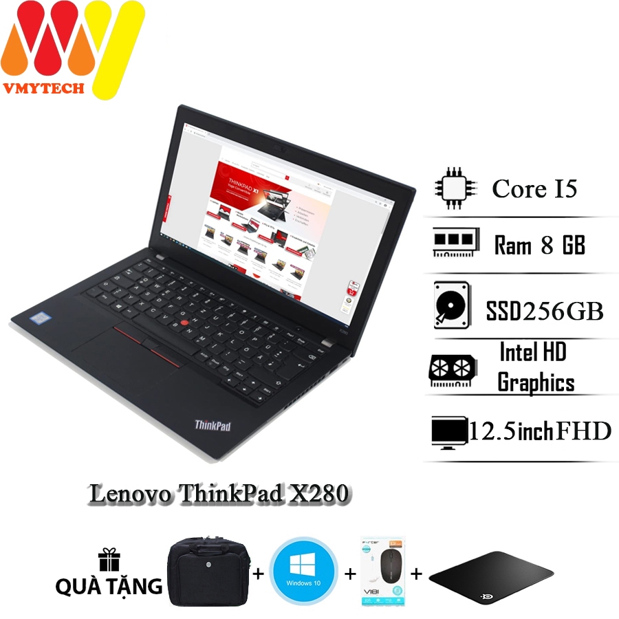 Laptop Lenovo Thinkpad X280, Core i5-7300U, Ram 8GB, SSD 256GB, 12 ...