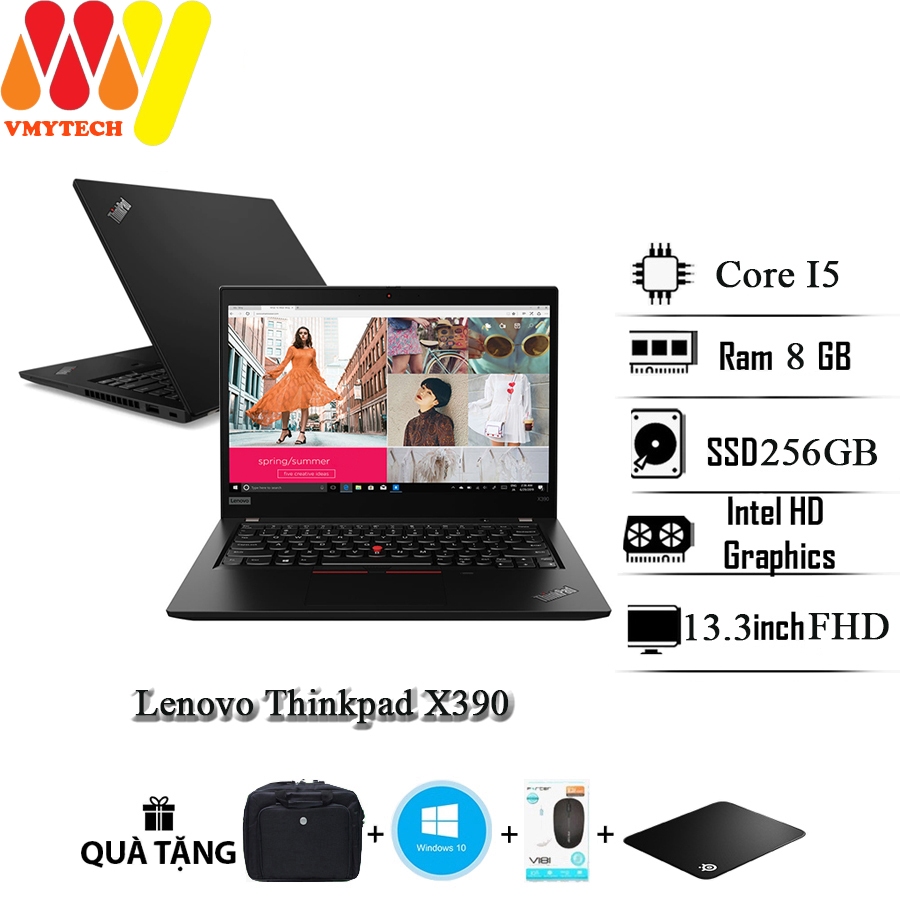Laptop Lenovo Thinkpad X390, Core i5-8365U, Ram 8GB, SSD 256GB, 13 ...