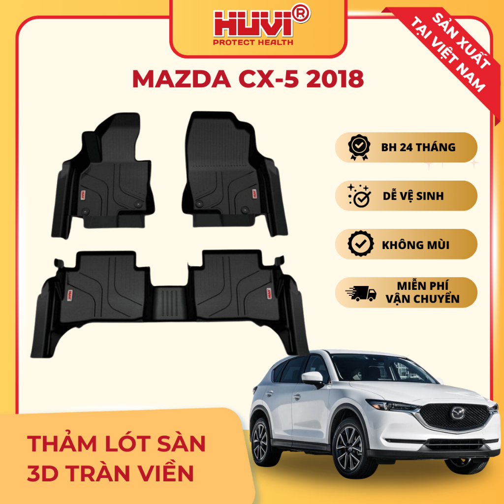 [CHÍNH HÃNG] Thảm lót sàn xe MAZDA CX5 2018-2024 3D tràn viền nhựa TPE - HUVI Việt Nam | Shopee ...