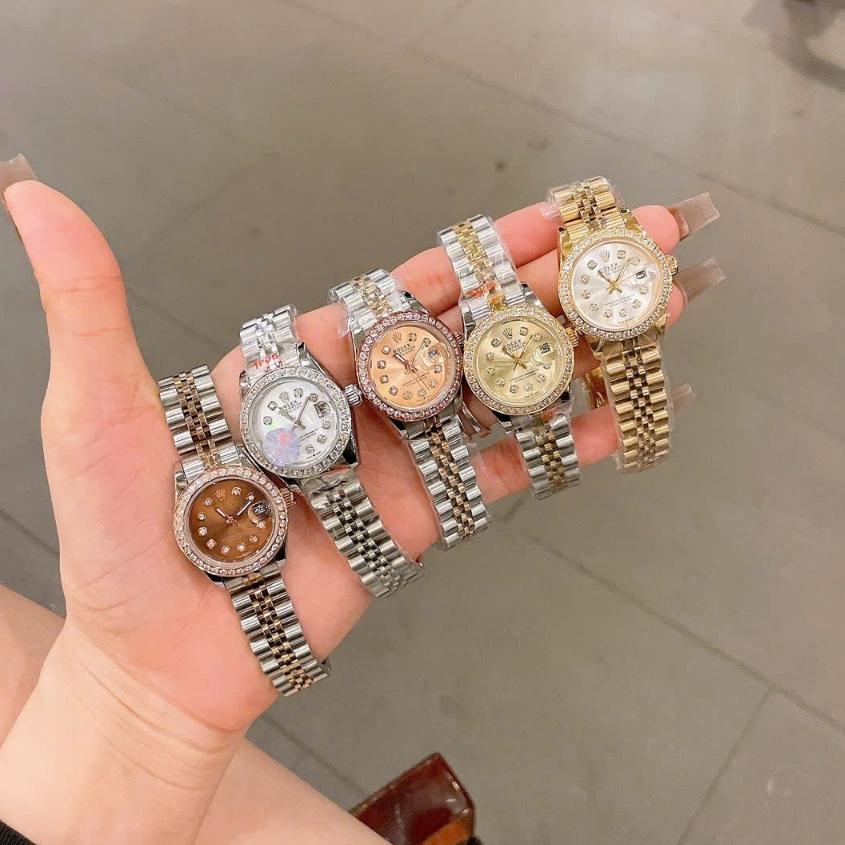 Đồng Hồ Nữ Cao Cấp Rolex, Size mặt 28mm, Dây Thép Không Gỉ, Chống Nước ...