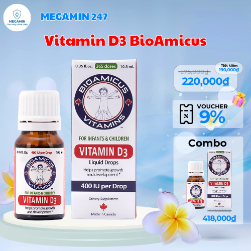 Vitamin D3 BioAmicus 400IU/giọt 10ml, Bảo Hành Chính Hãng | Shopee Việt Nam