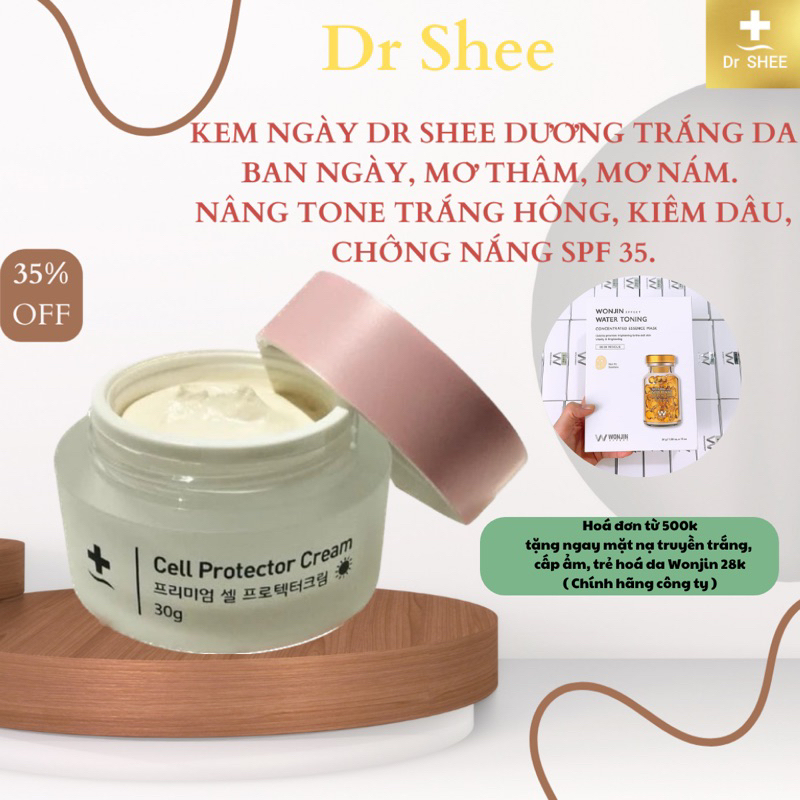 Kem ngày Dr Shee 30g - Dưỡng trắng da ban ngày, nâng tone trắng hồng ...
