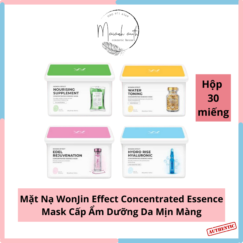 Hộp 30 Miếng Mặt Nạ Wonjin Effect Hydro/ Mask Wonjin Enegy Essence Cấp Nước Mỗi Ngày 350g ...