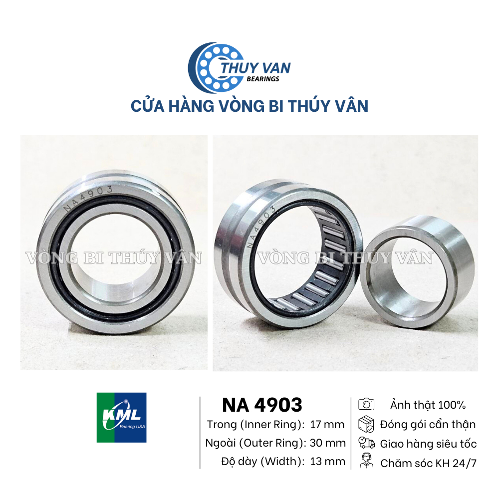 Vòng bi bạc đạn đũa kim lăn NA 4903 4904 4905 4907 4908 hãng KML ...