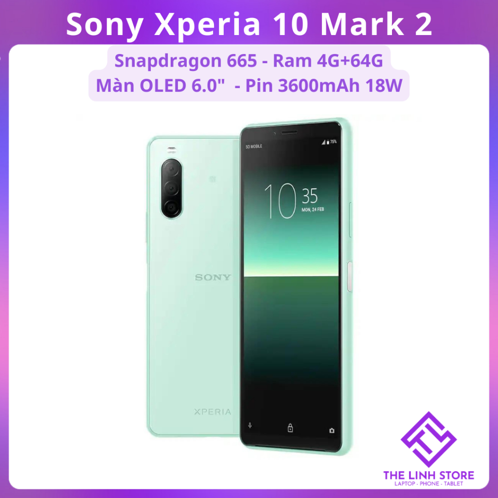 Điện thoại Sony Xperia 10 II (X10 Mark 2) màn OLED 6 inch - Snapdragon 665 ram 4G 64G | Shopee ...