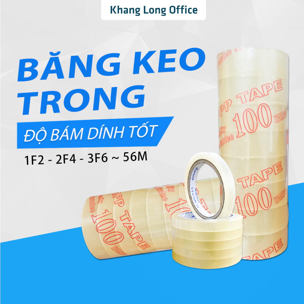 Băng Keo Trong 1F2, 2F4, 3F6 Băng Dính Siêu Dai Đóng Gói Chắc Chắn, Độ Bám Dính Tốt | Shopee ...