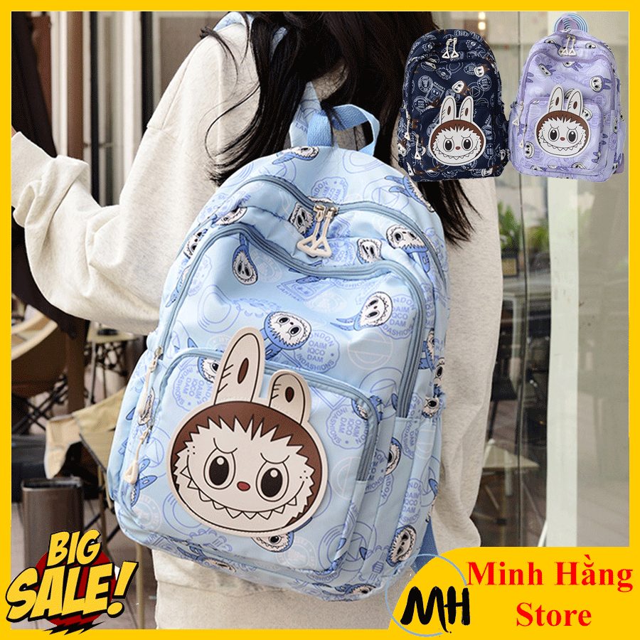 Balo nữ học sinh lớp 3 đến lớp 12 cao cấp nhiều ngăn hình Labubu đáng ...
