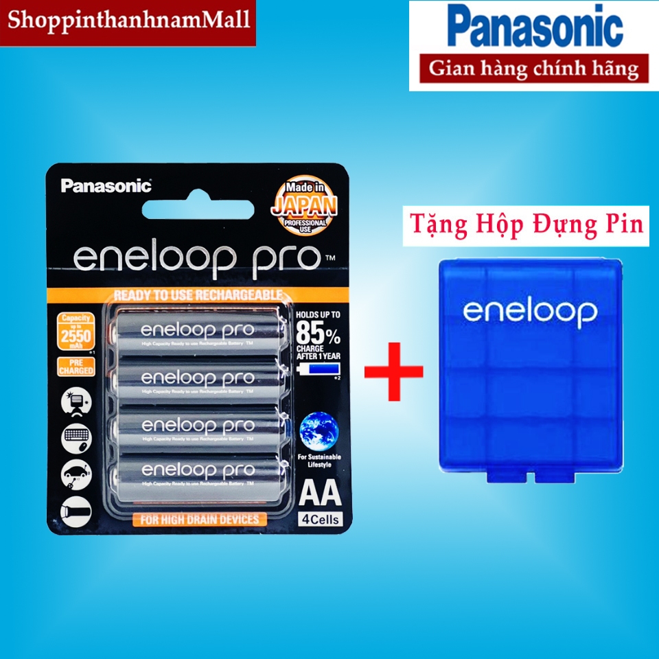 Pin Sạc Eneloop Panasonic Pro 2550mAh Vỉ 4 Viên Chính Hãng - Tặng Kèm ...