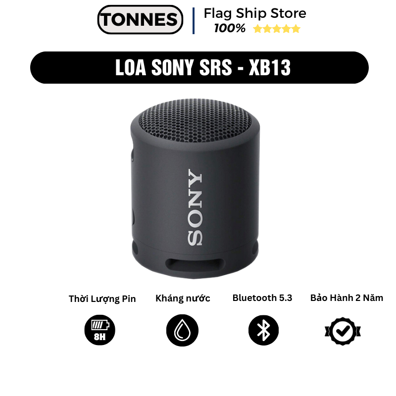 Loa Bluetooth Sony SRS-XB13 - Thiết Kế Nhỏ Gọn - Âm Bass Mạnh Mẽ - Chống Nước IP67 - Thời Lượng ...