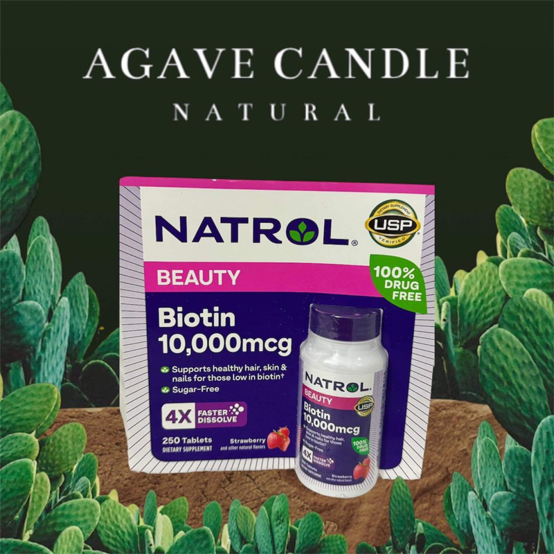 Viên uống mọc tóc Natrol Biotin Beauty – 10000mcg | 100 viên | Shopee ...