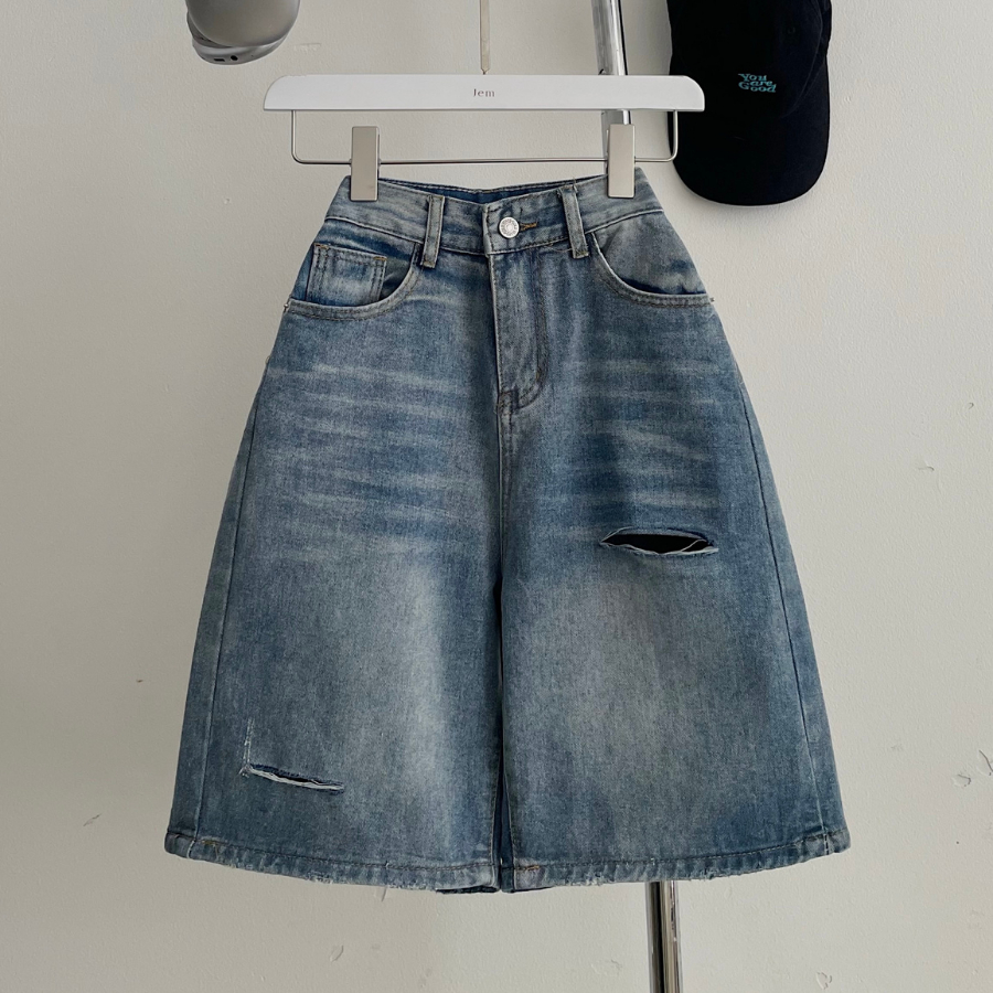 Quần short jean form ngố nữ KRIS 3119 - Jemcloset | Shopee Việt Nam
