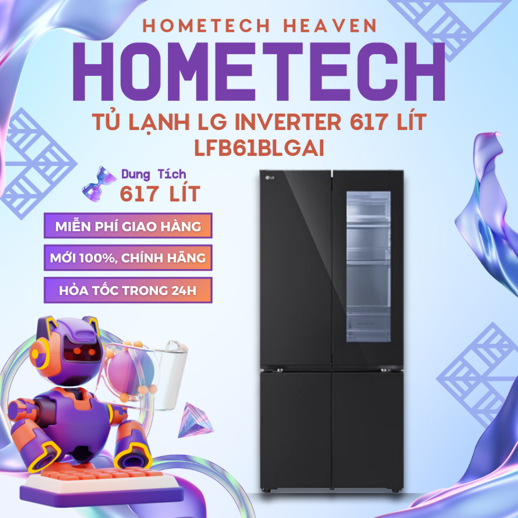 LFB61BLGAI - Tủ lạnh LG Inverter 617 lít Multi Door InstaView ...