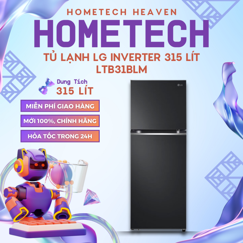 [GIAO LẮP MIỄN PHÍ] LTB31BLM - Tủ lạnh LG Inverter 315 lít LTB31BLM - Hàng Chính Hãng, Mới 100% ...