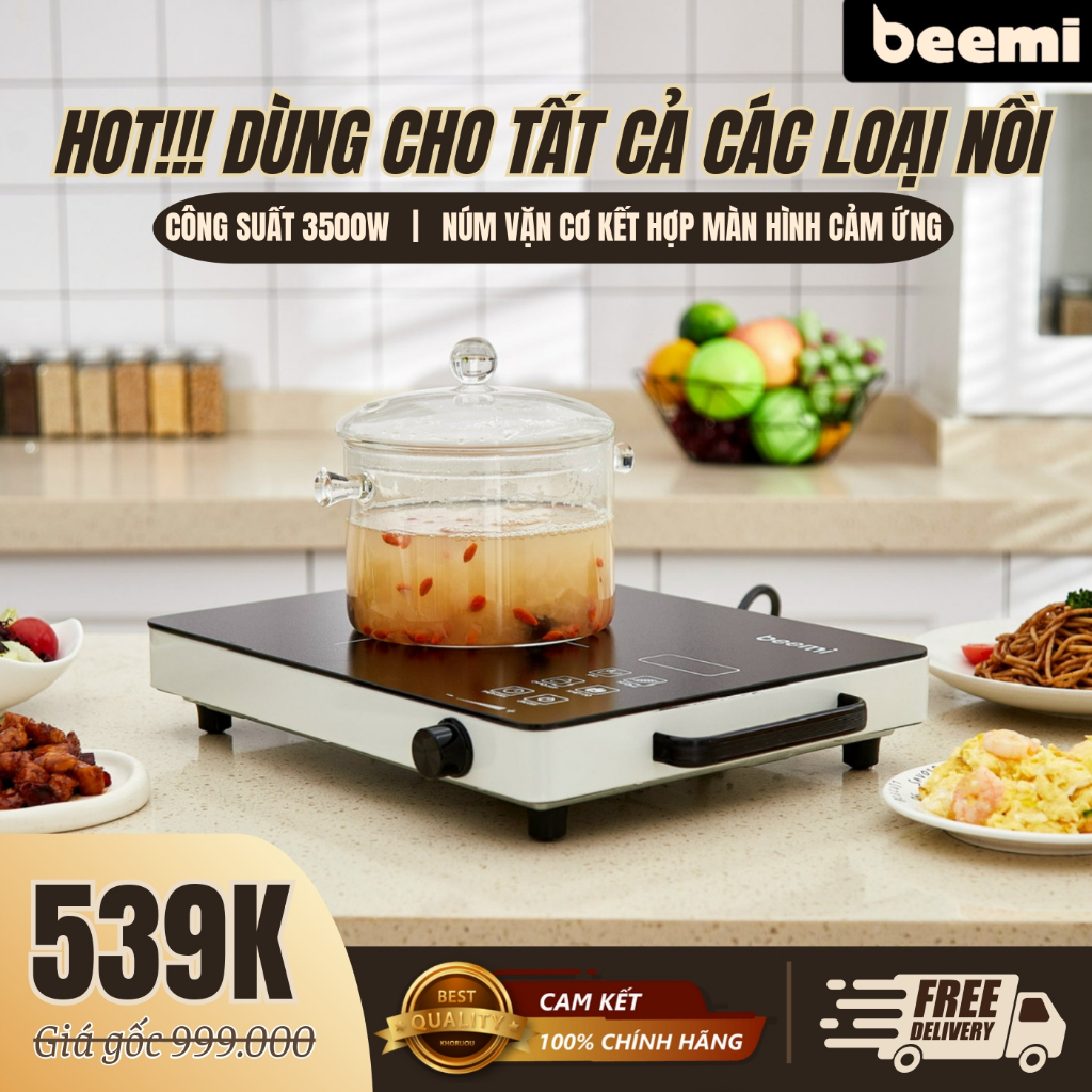 Bếp điện đơn hồng ngoại đa năng 𝑩𝒆𝒆𝒎𝒊 cảm ứng cao cấp công suất 𝟑𝟓𝟎𝟎𝐖 ...