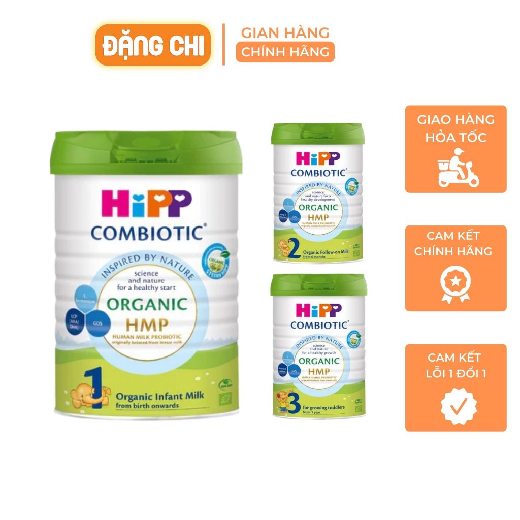Sữa bột công thức HiPP Organic Combiotic 800g hỗ trợ tiêu hóa và tăng chiều cao dành cho trẻ nhỏ ...
