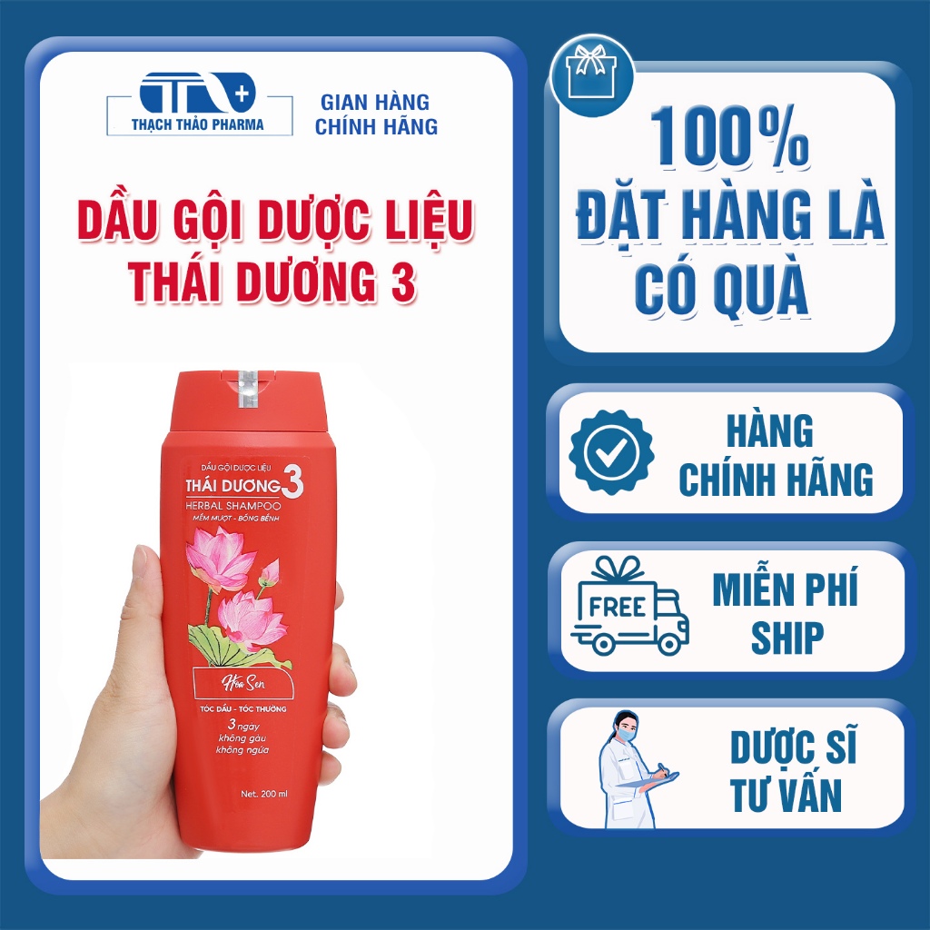 [THANH LÝ] DẦU GỘI DƯỢC LIỆU THÁI DƯƠNG 3 HOA SEN 200ML - CHÍNH HÃNG | Shopee Việt Nam