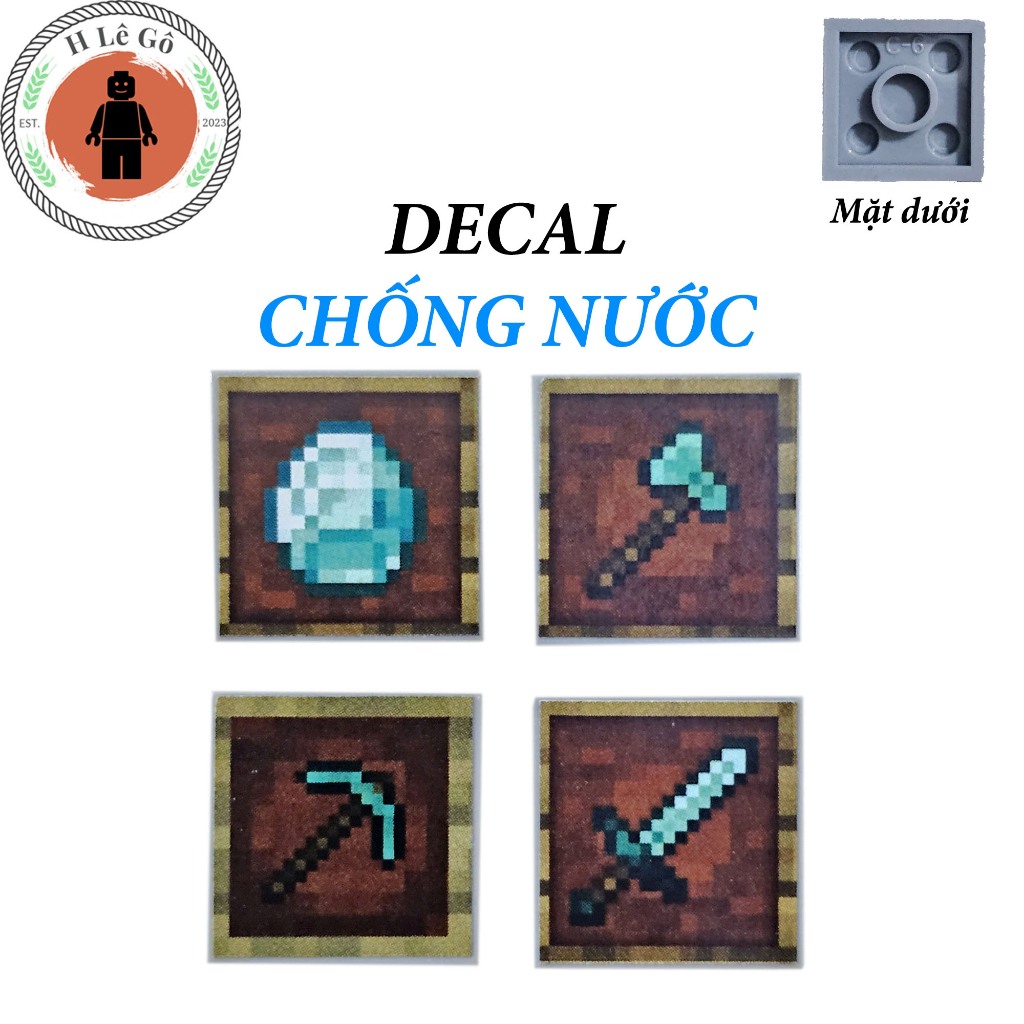 Combo 4 loại khung treo vật phẩm Minecraft Tool Frame 2x2 Decal chống ...