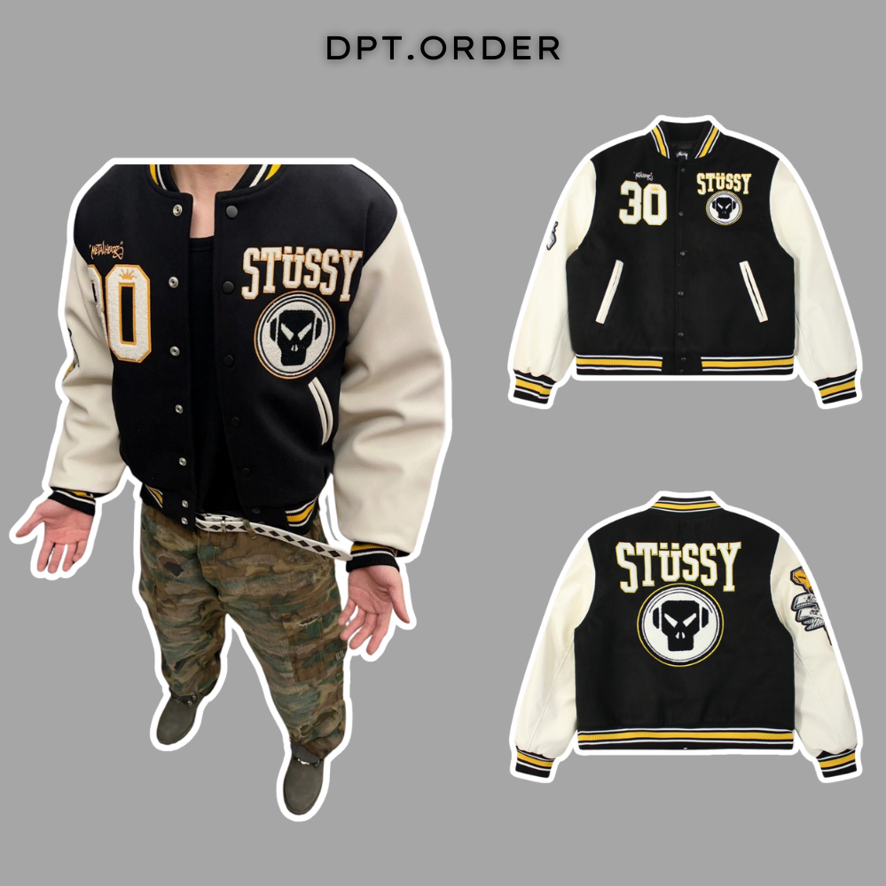 (Best quality) Áo Varsity Jacket Stu.s.s.y x Metalheadz 30 Hàng Cao Cấp ...