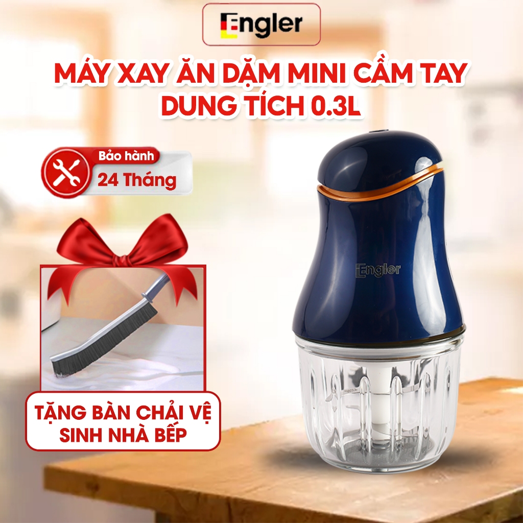 Máy Xay Ăn Dặm Mini Cầm Tay Đa Năng 6 Lưỡi Cối Thủy Tinh Cao Cấp Engler ...