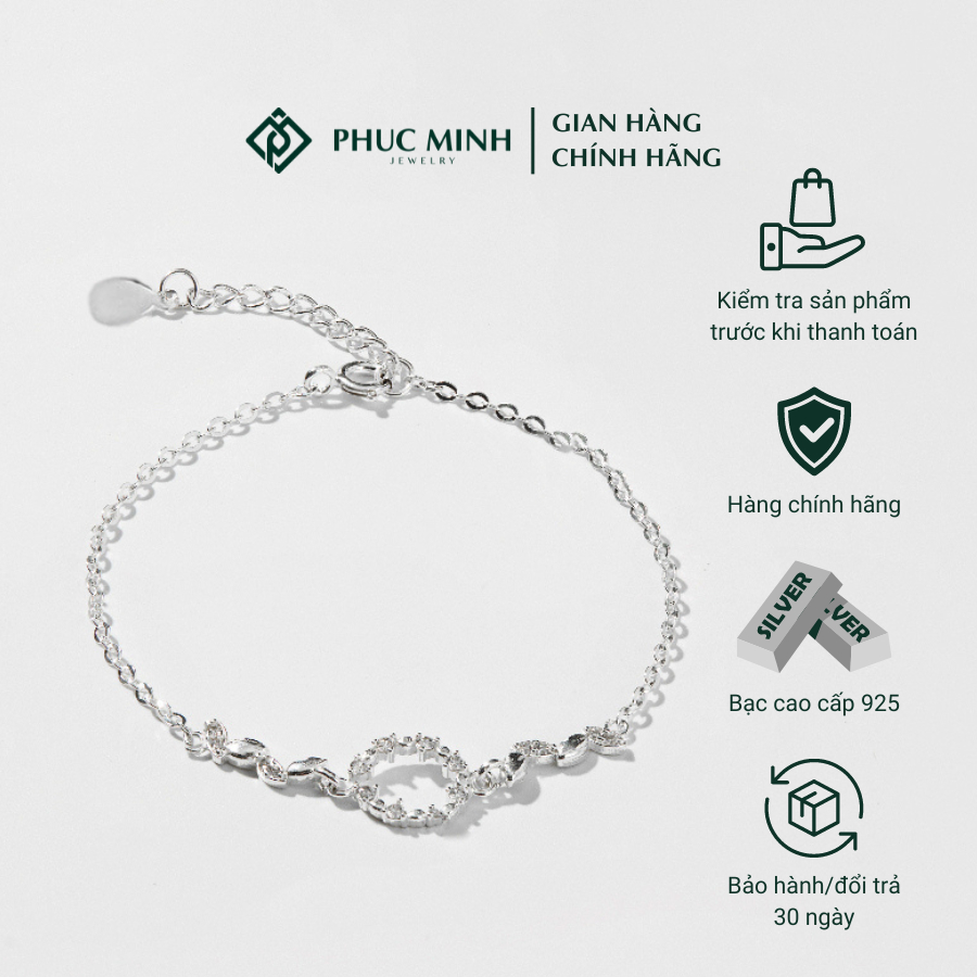 Lắc tay bạc S925 huyền thoại biển xanh, vòng tay nữ thời trang cao cấp PMJ0082L Phúc Minh ...