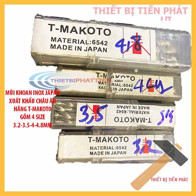 Mũi Khoan INOX JAPAN T-MAKOTA Hàng Xuất Khẩu Châu Âu Full Size 3.2mm, 3 ...