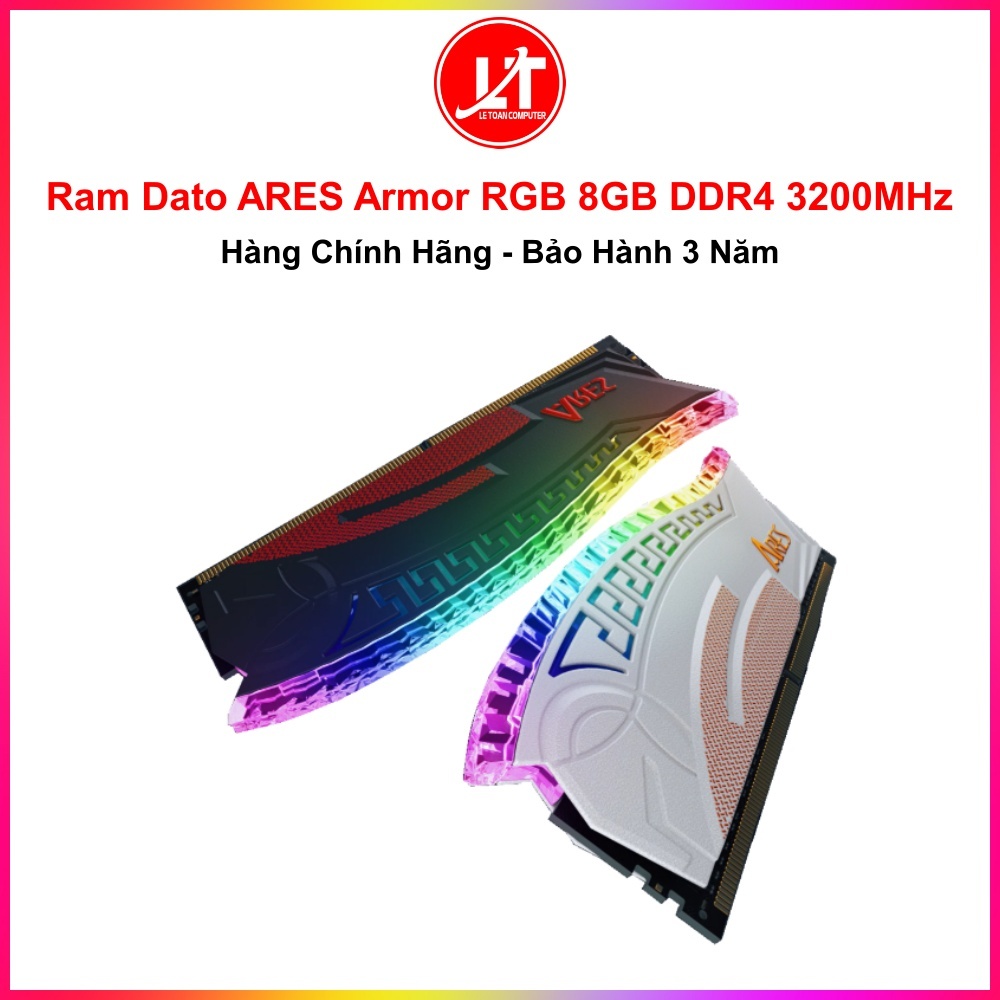 Ram Dato ARES Armor White RGB 8GB DDR4 3200MHz | Shopee Việt Nam