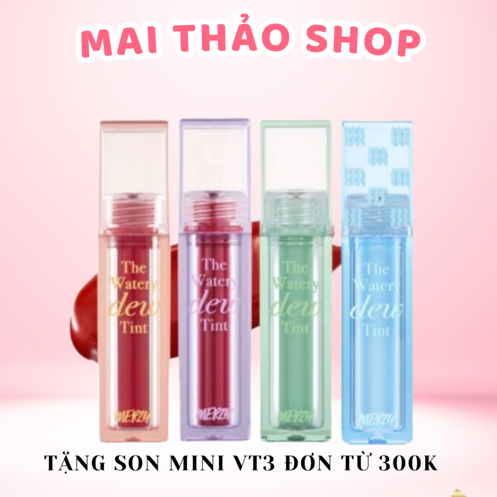 [WD01-WD25] Son Tint Bóng Merzy The Watery Dew Tint 4g | Shopee Việt Nam