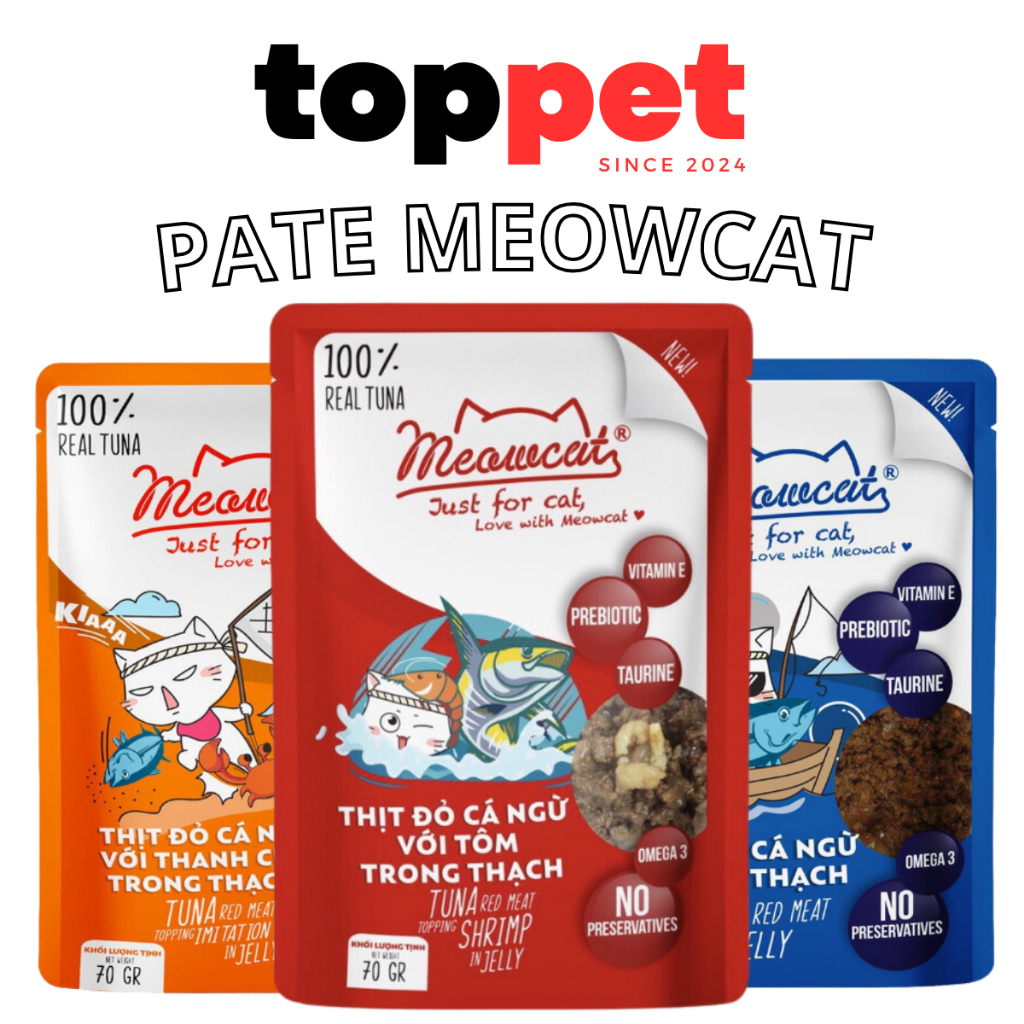 Pate MEOWCAT cho mèo Túi 70Gr. Thức ăn pate dinh dưỡng cho mèo MeowCat Túi 70Gr | Shopee Việt Nam