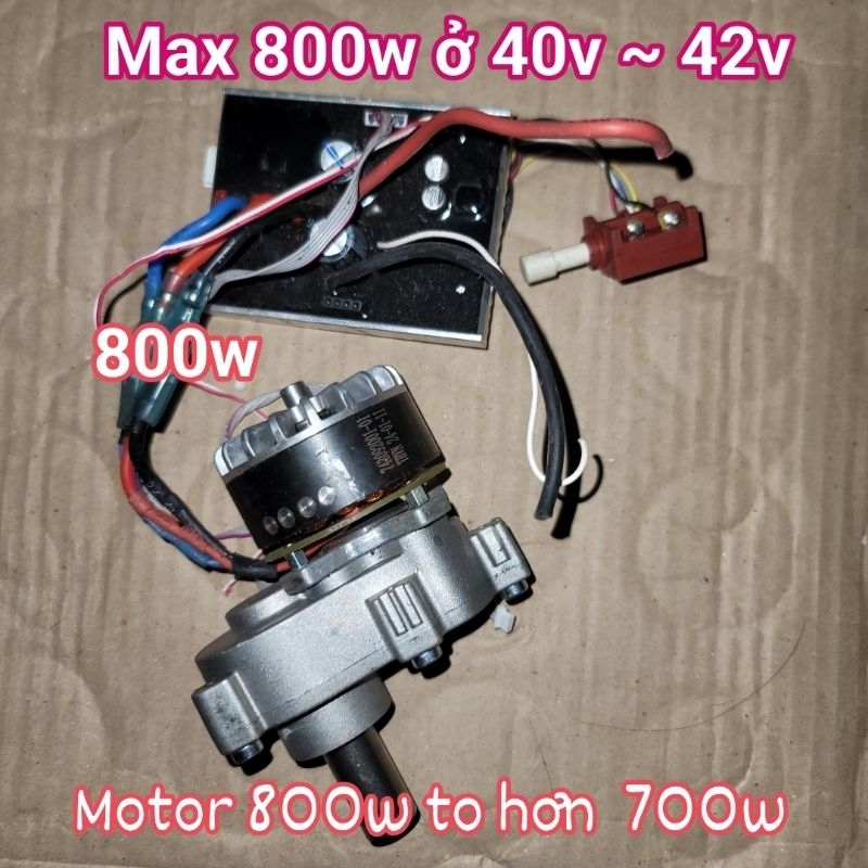 Full bộ motor BLDC ( không than ) giảm tốc 36V 700w 800w của máy cắt cỏ ...