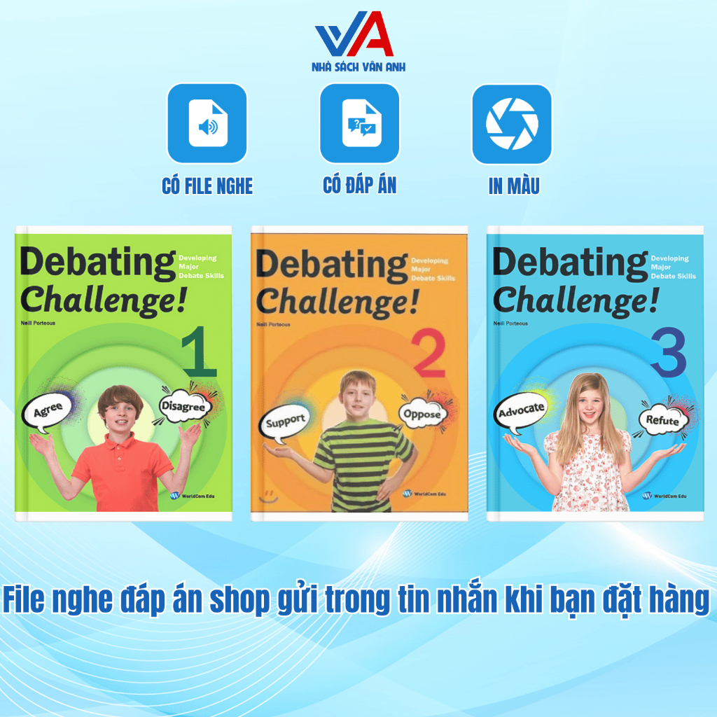 Sách - debating challenge - bộ 3q - có bán lẻ - có mã QR quét file nghe ...