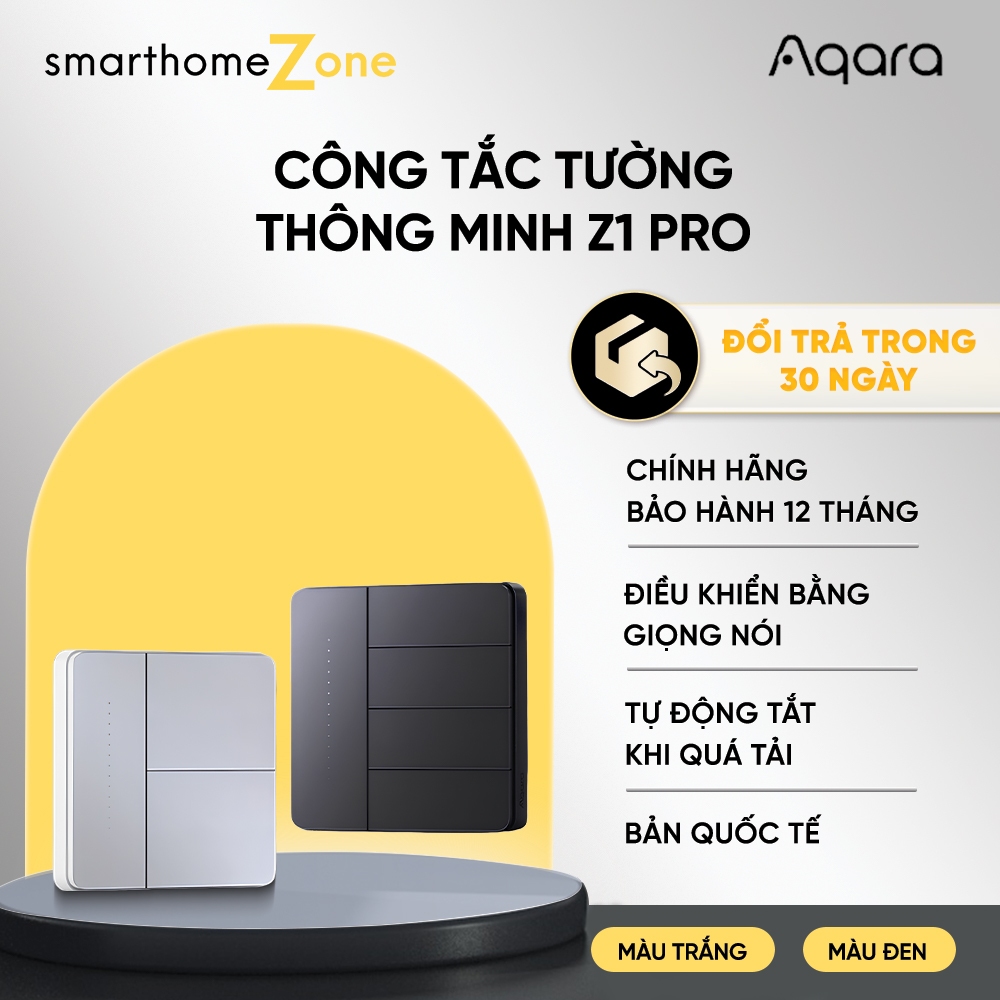Công tắc tường thông minh Aqara Z1 Pro nhiều nút đa chức năng giúp bảo vệ thiết bị điện bản quốc ...