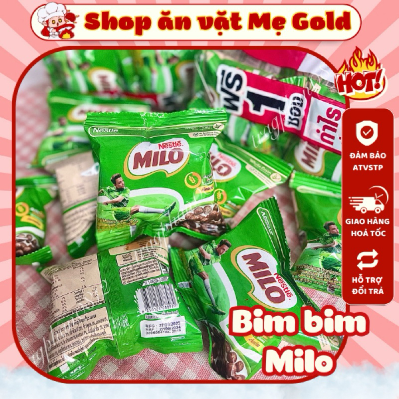 Bim bim Milo, snack ngũ cốc viên cacao Milo Nestle Thái Lan (gói 15g ...