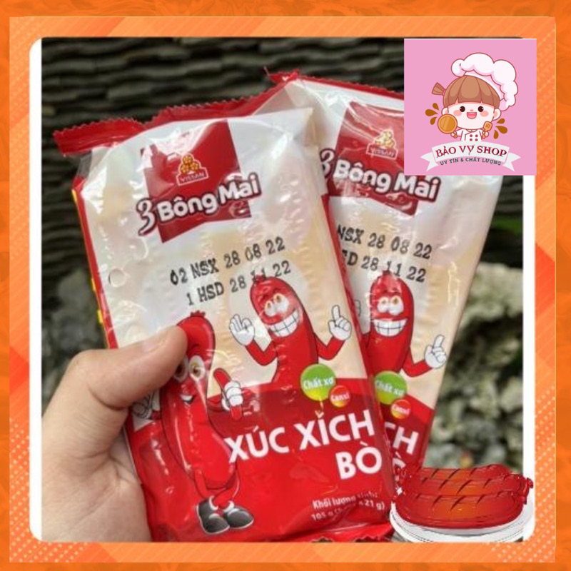 Xúc Xích Bò Tiệt Trùng Ăn Liền Vissa 1 gói 5 cái [105g] | Shopee Việt Nam