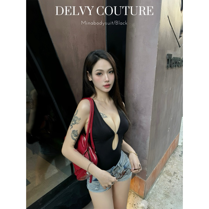 Áo bodysuit khoen cài ôm dáng | MINA bodysuit by DELVY | | Shopee Việt Nam