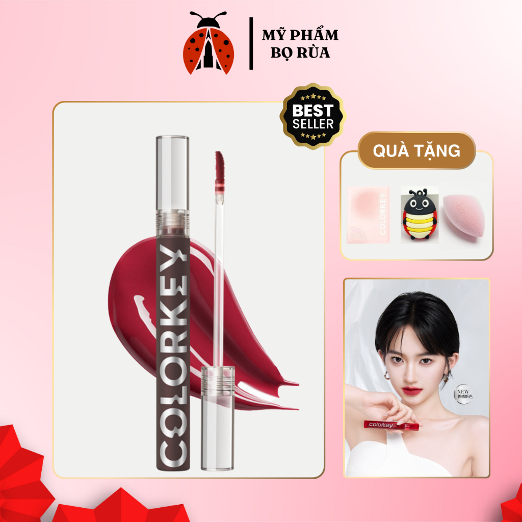 Son Tint Bóng COLORKEY Glasting Watertint dạng lỏng lâu trôi glasting ...