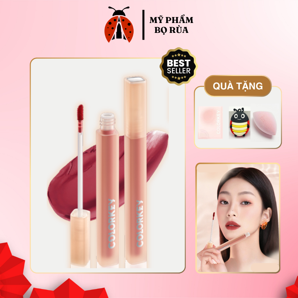 Son Kem Lì Colorkey Watertint không thấm nước, bám màu, bóng mướt siêu ...