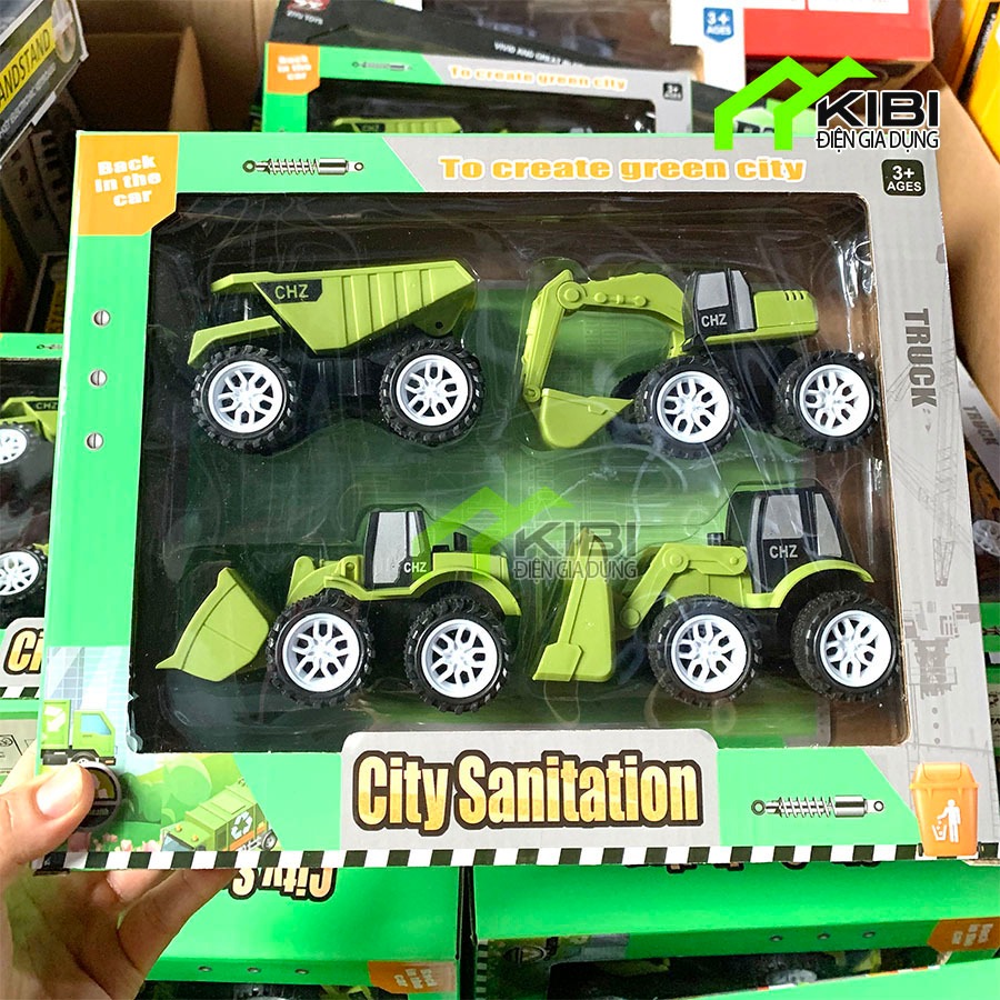 Xe ô tô đồ chơi, xe ô tô cần cẩu, xe máy súc, xe bồn, xe tải, xe ben 2022-C01 | Shopee Việt Nam